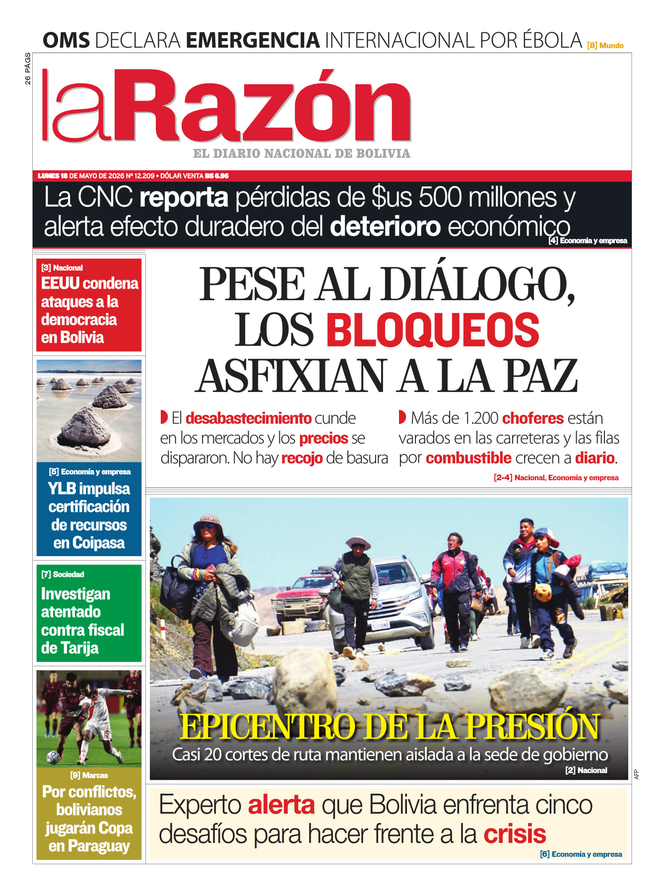 18 de mayo del 2026 - La Razón