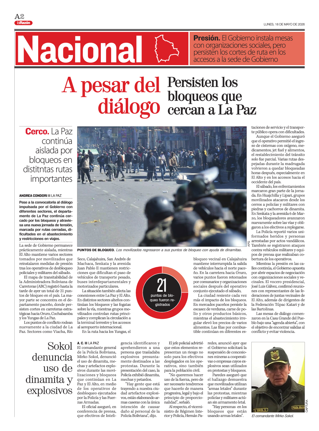 18 de mayo del 2026 - La Razón